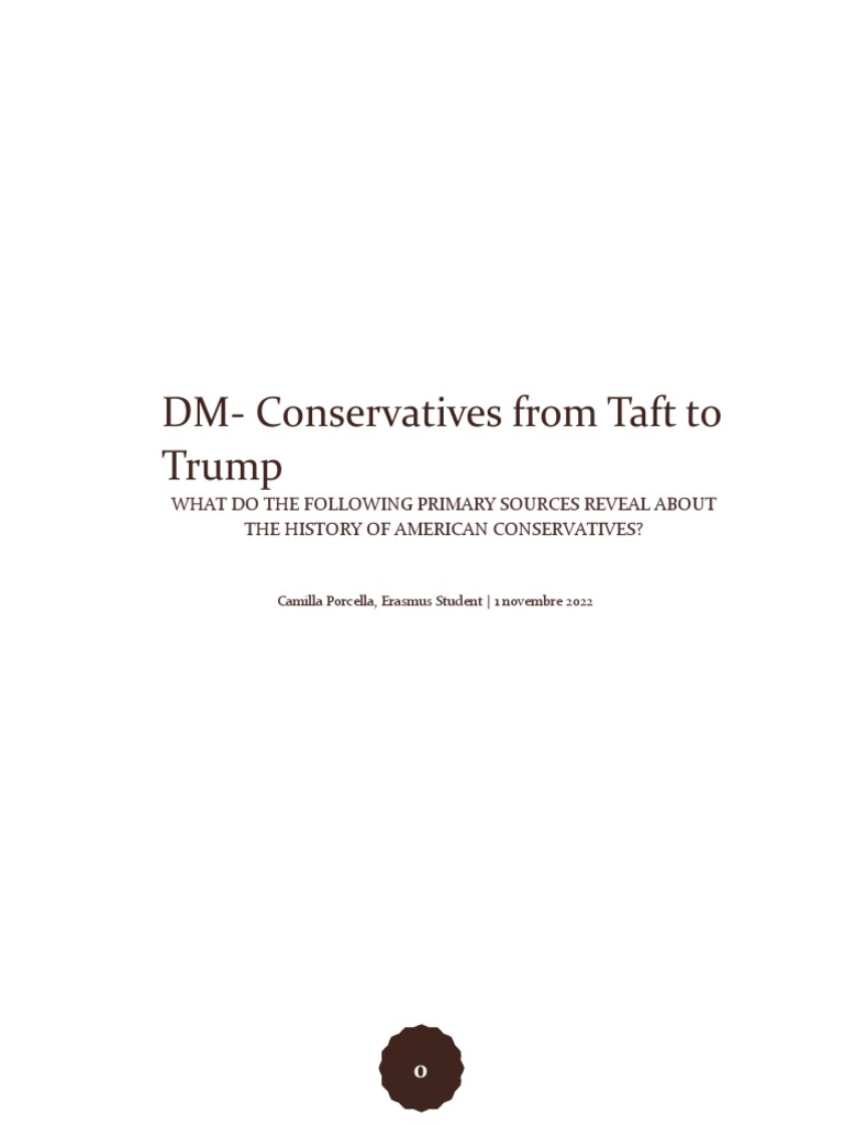 DM- Conservatives from Taft to Trump: A History of American Conservatism | PDF | Conservatism ...