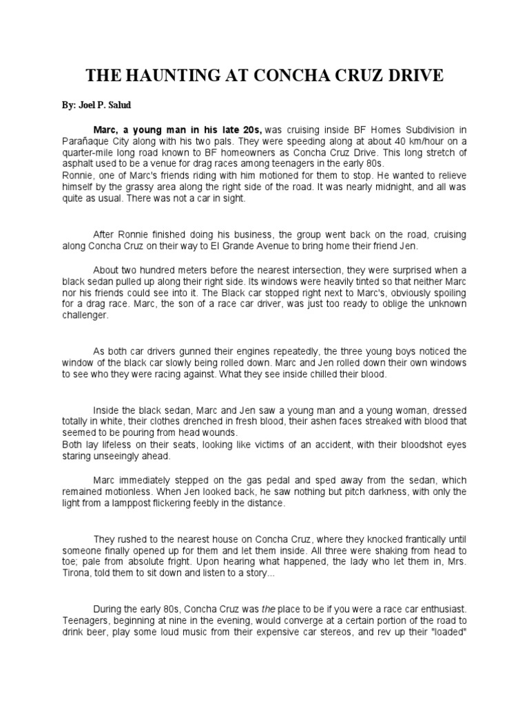 The Haunting at Concha Cruz Drive | PDF | Transport | Car