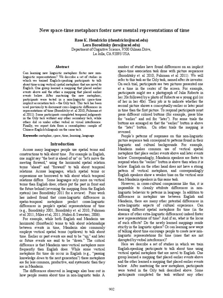 Hendricks & Boroditsky-New Space-Time Metaphors Foster New Mental ...