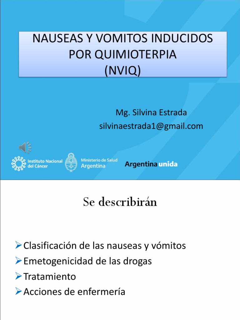 Nauseas y Vómitos por Quimioterapia | PDF | Vómitos | Medicina CLINICA