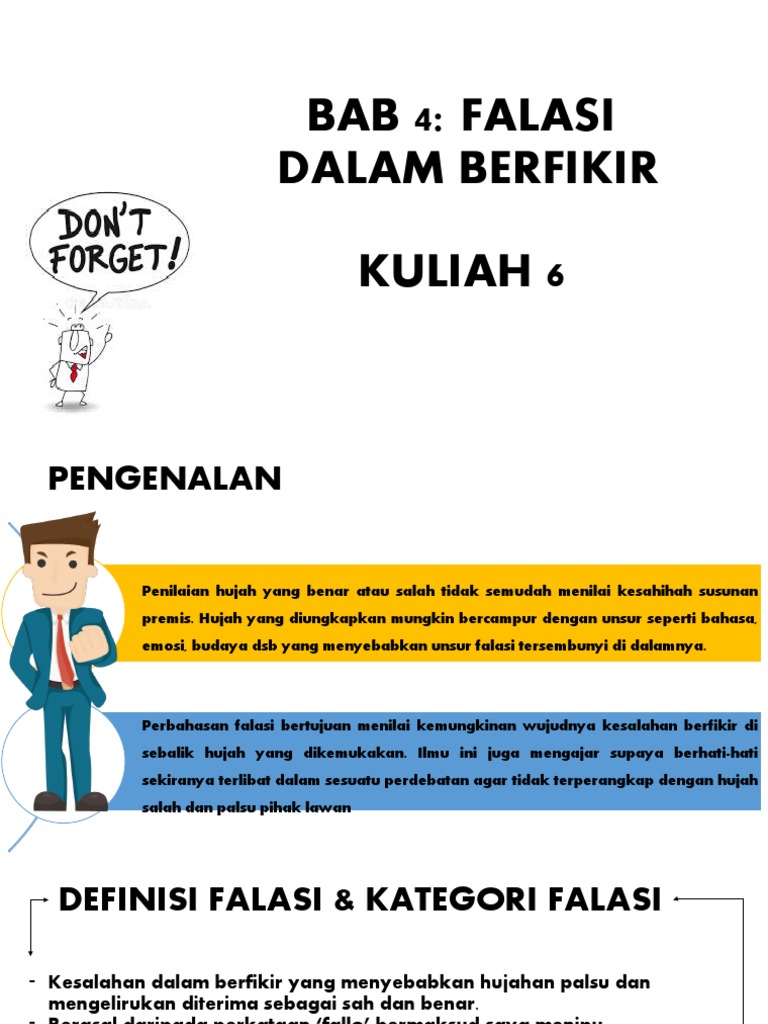 Jenis dan Contoh Falasi dalam Berfikir | PDF