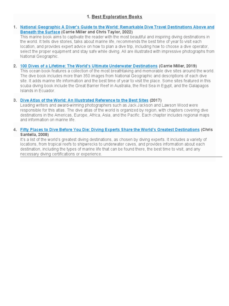 Scuba Books To Read | PDF | Scuba Diving | Underwater Diving