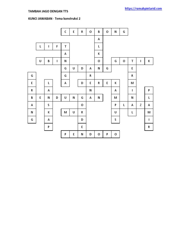 Kunci Jawaban TTS Konstruksi 2 | PDF