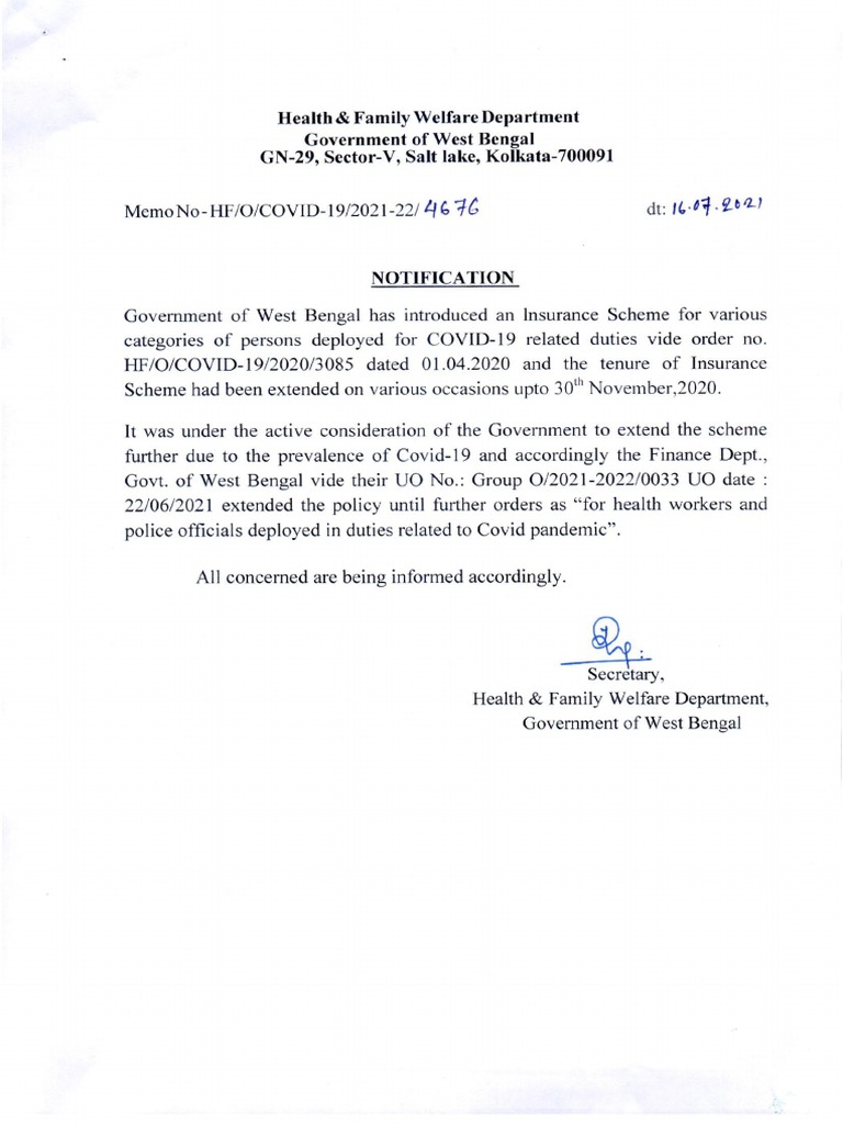 Extension Order - 16 - 7 - 2021 | PDF