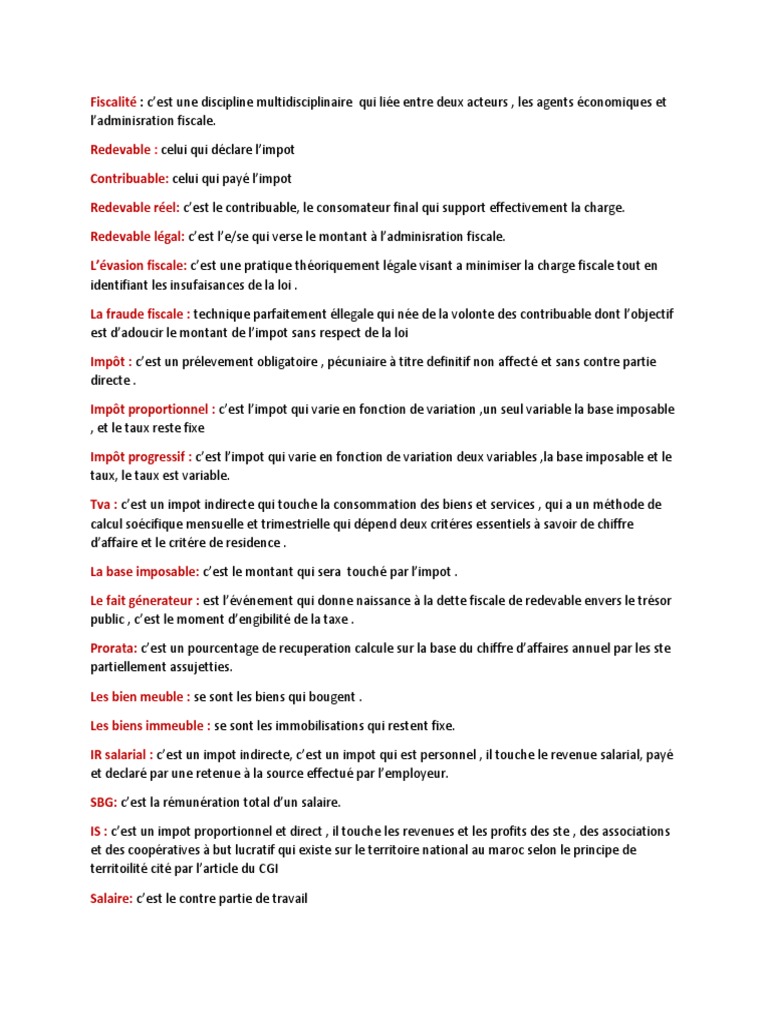 Definition de Fiscalité | PDF