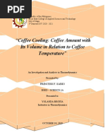 Coffee Cup Heat Retention Experiment | PDF | Heat | Heat Transfer