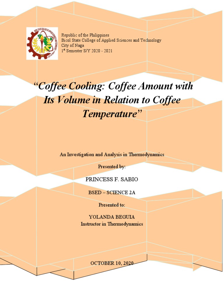Coffee-Cooling Activity | PDF