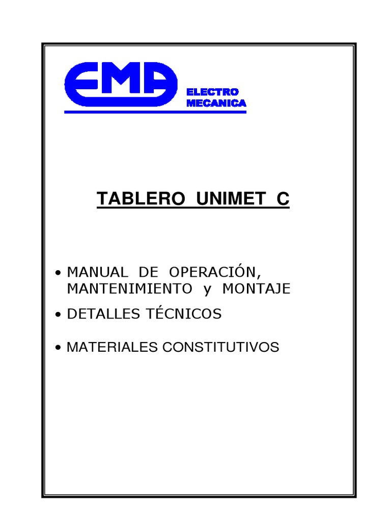Manual - EMA Unimet-C | PDF | Hogar, jardinería y bricolaje | Tecnología