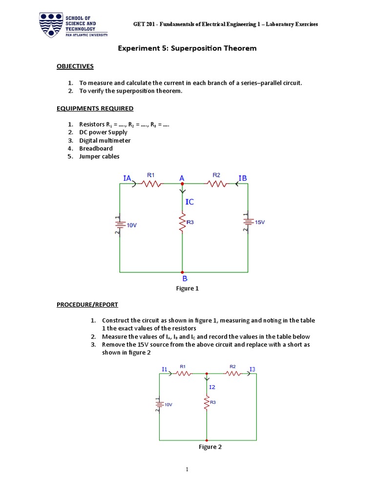Verification Of The Superposition Theorem Through Current Measurements