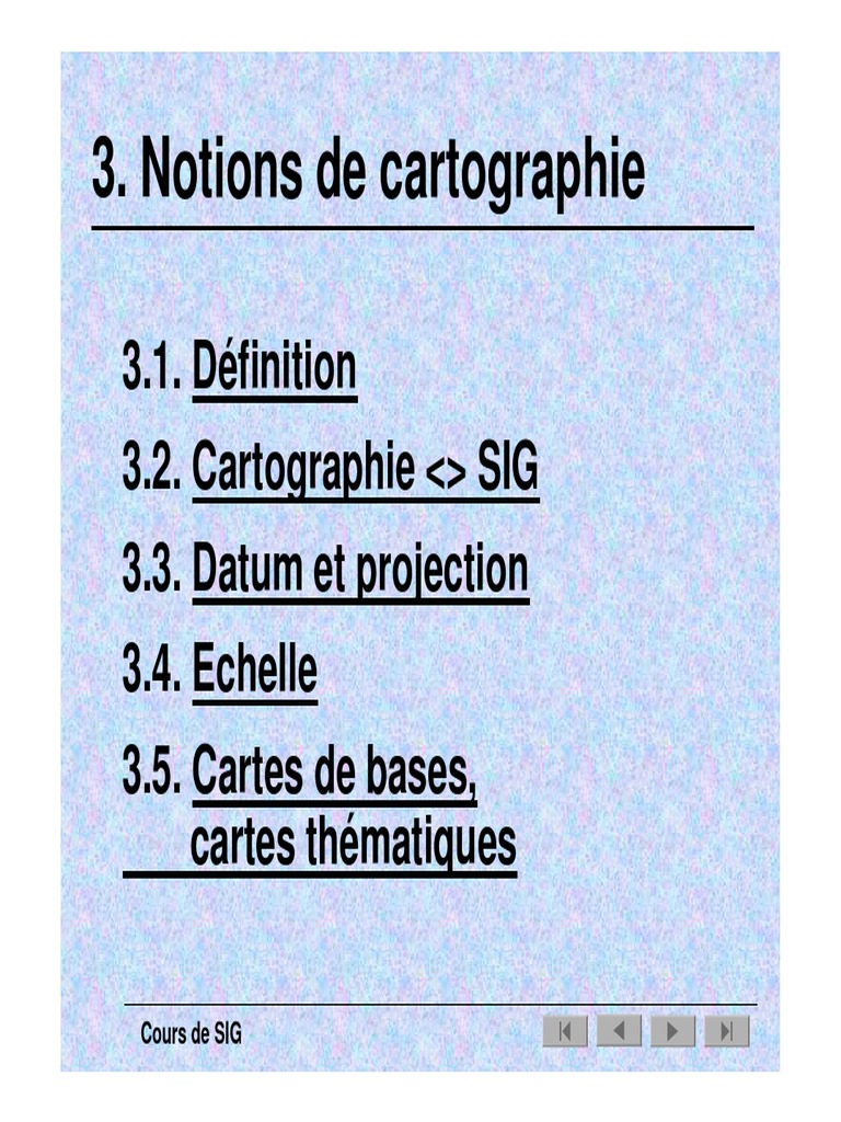 Définition et Notions de Cartographie | PDF