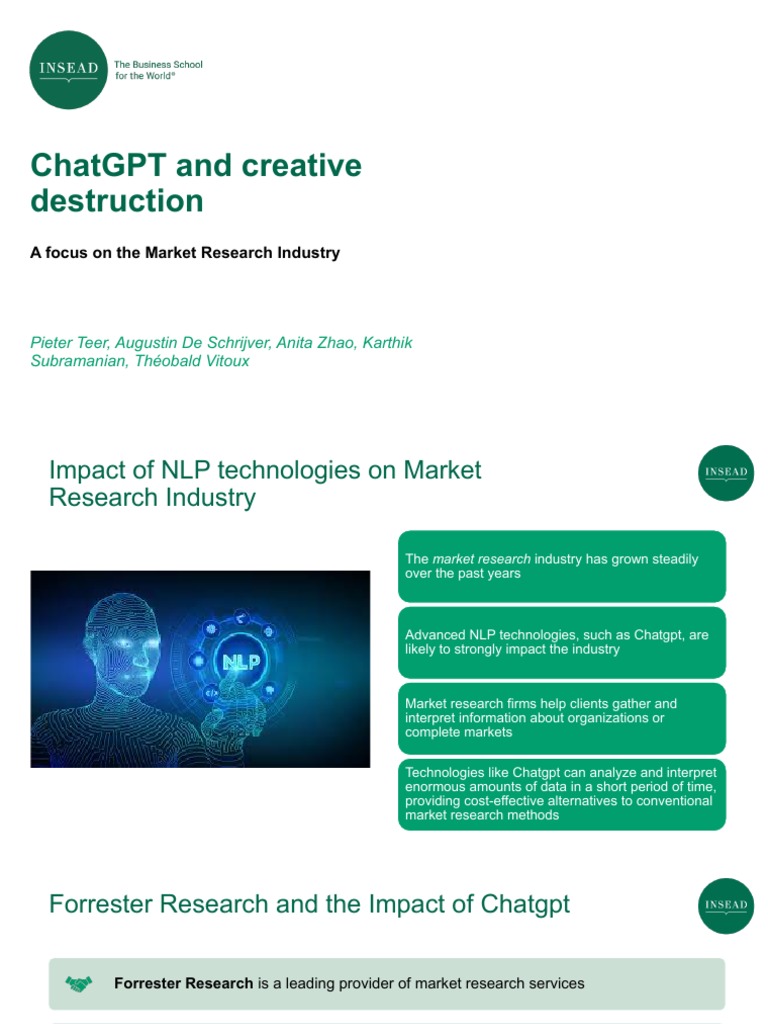 Chat GPT and Creative Destruction | PDF | Marketing Research | Market ...