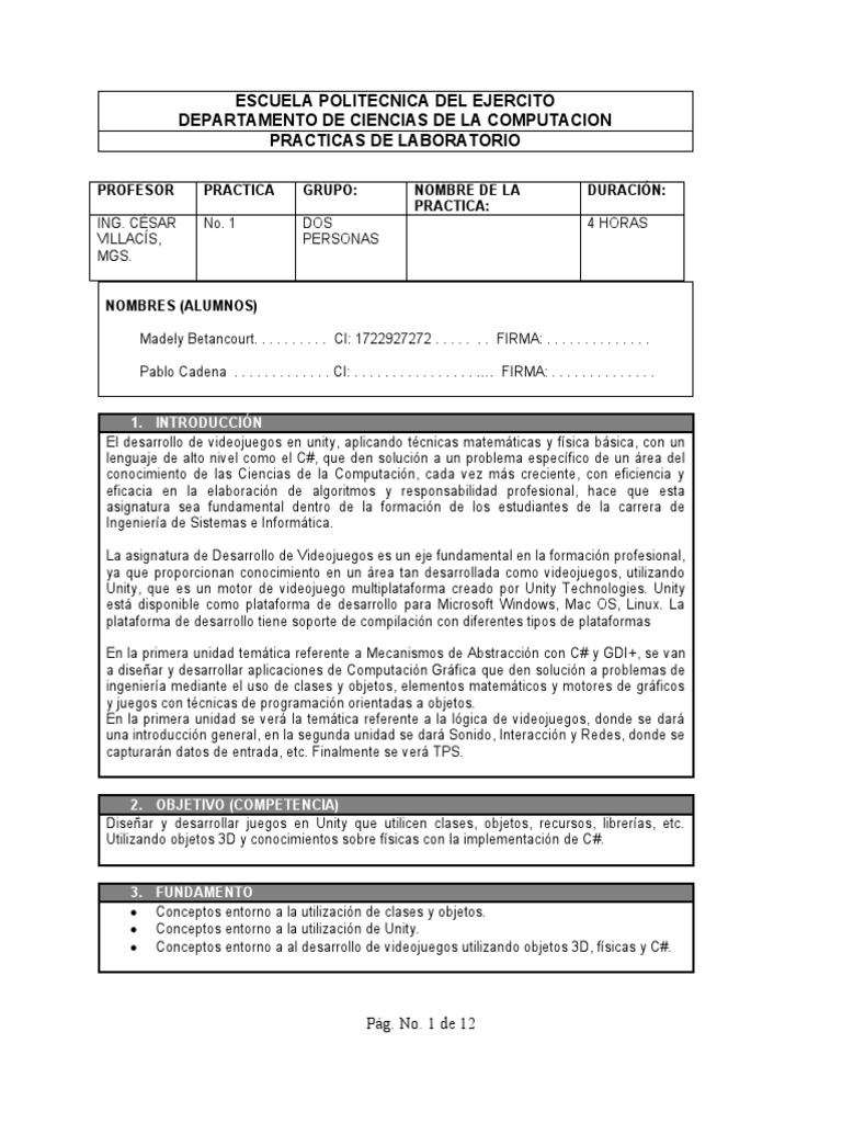 Desarrollo de Videojuegos en Unity | PDF | Unidad (motor de juego ...