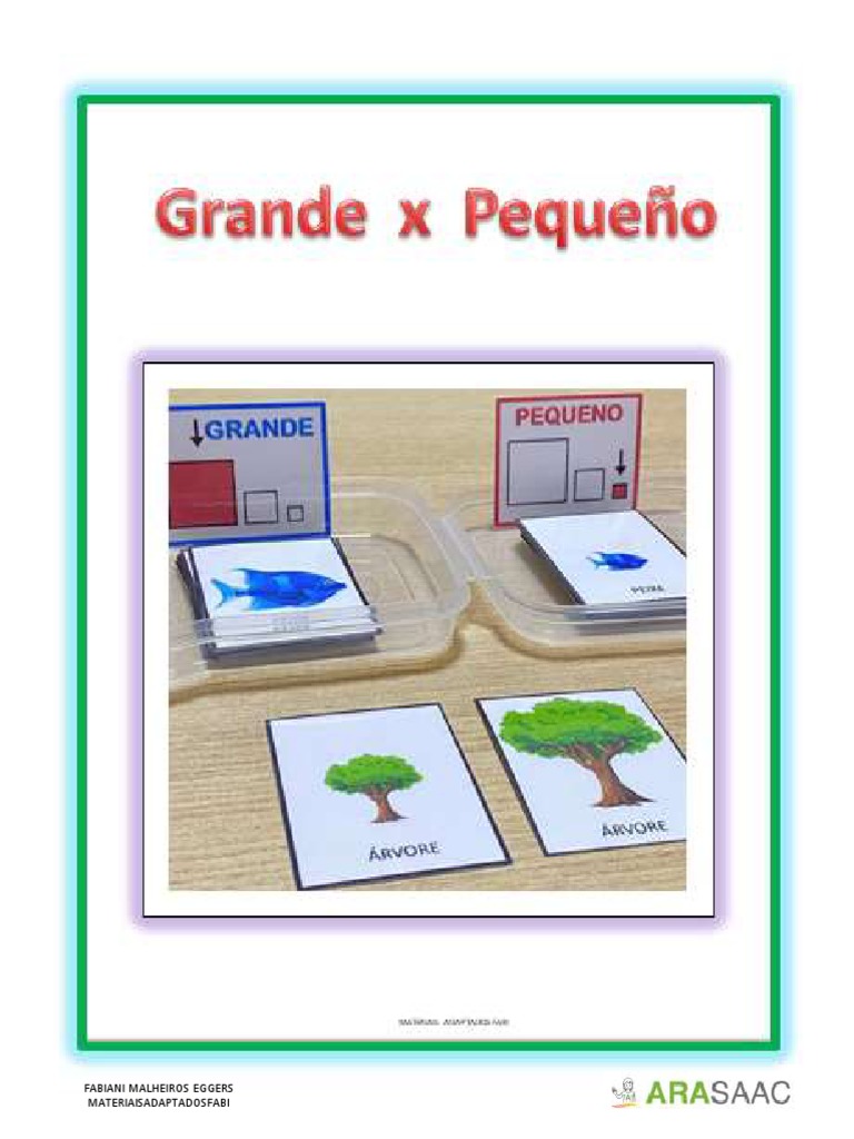 Material TEACCH Grande X Pequeno Flash Cards | PDF
