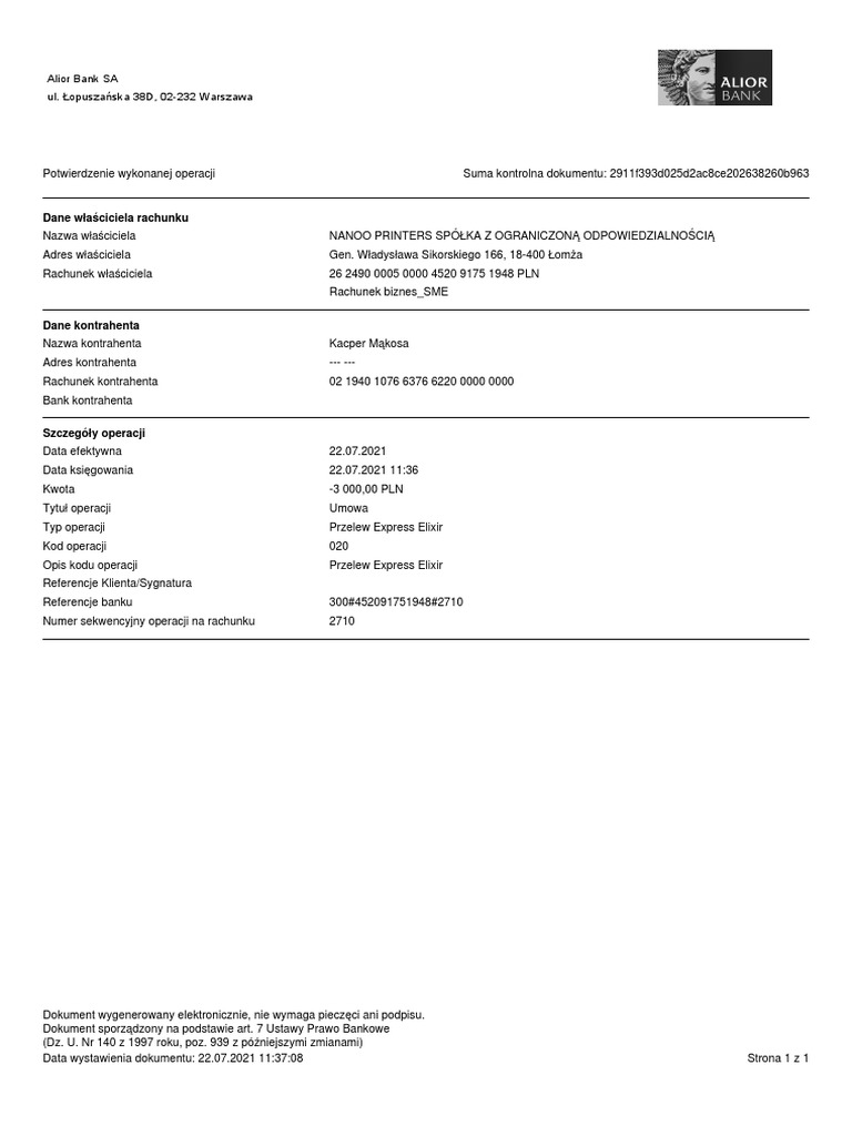 ALIOR PDF