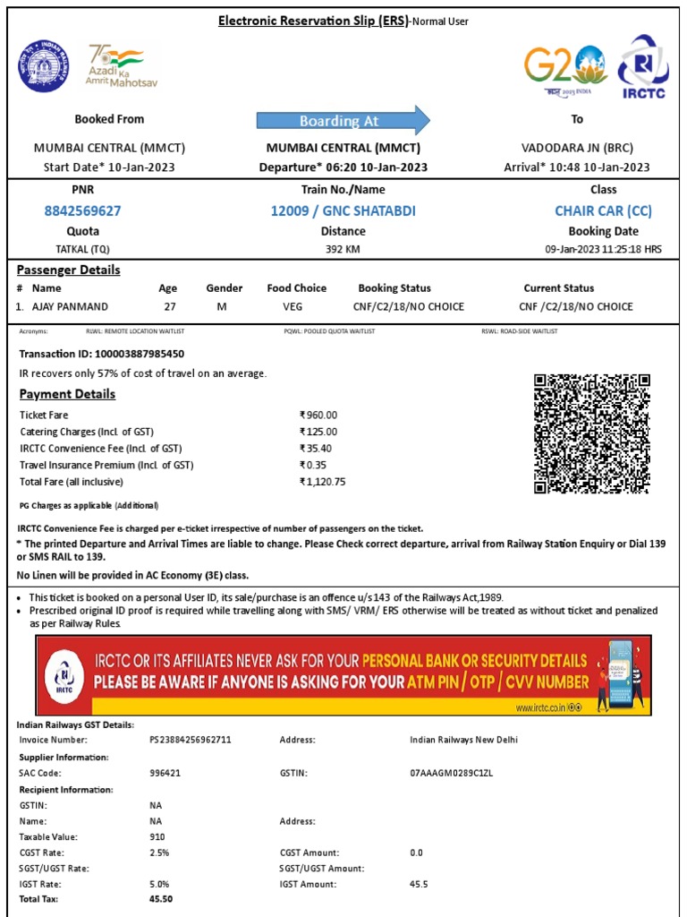 Train Ticketi | PDF | Service Industries | Payments