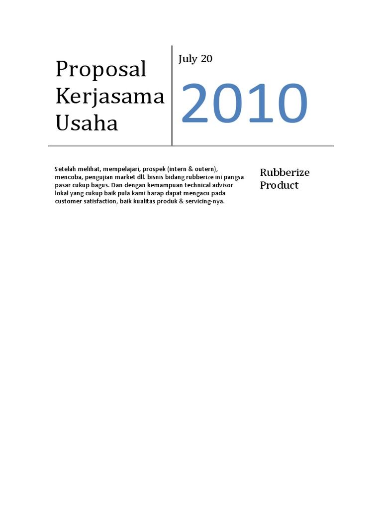 Proposal Kerjasama | PDF