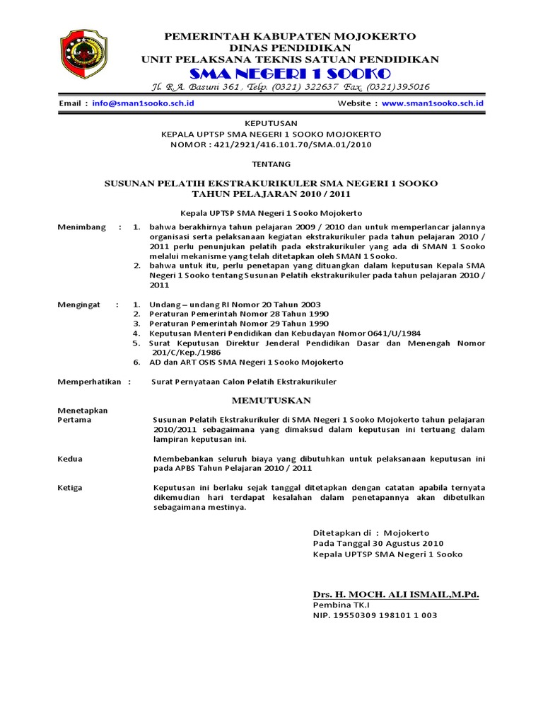 Dokumen - Tips Sk-Pelatih | PDF