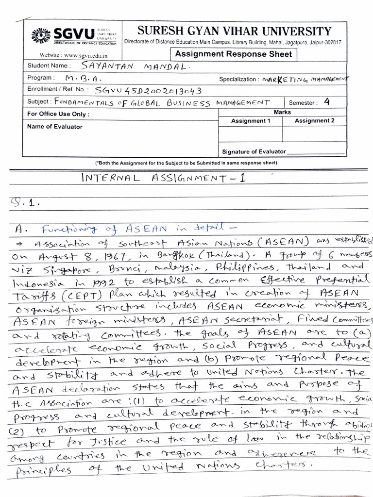 SGVU Distance Education Assignment | PDF