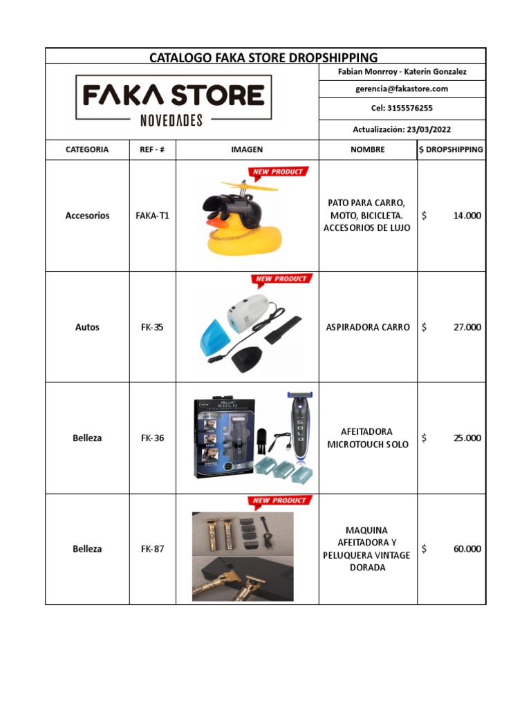 Catálogo Faka Store Dropshipping | PDF