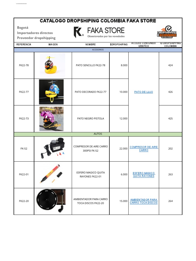 Catálogo Faka Store Dropshipping | PDF