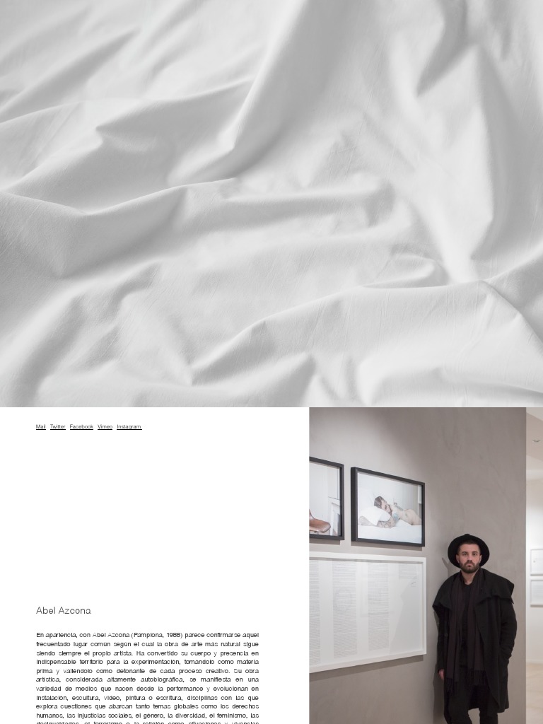 Abel Azcona Portfolio Español | PDF | Arte de performance