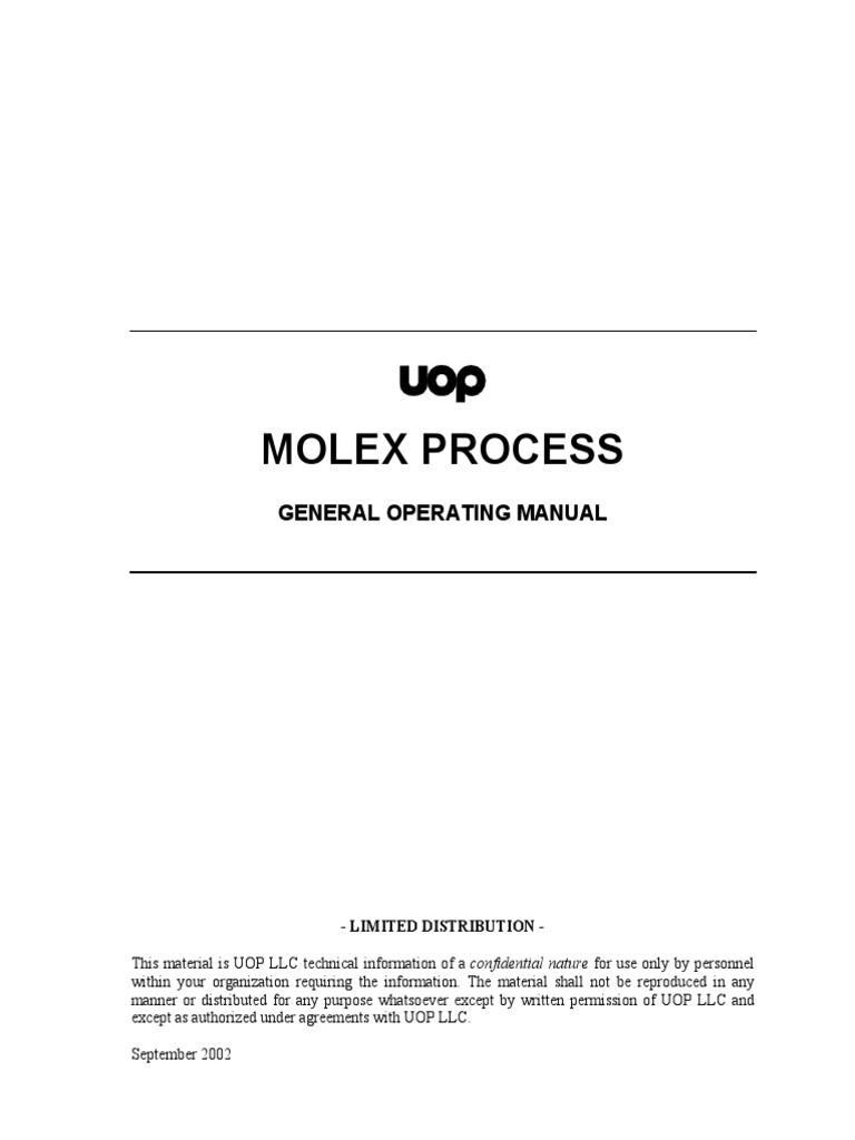 Molex Process | PDF | Distillation | Adsorption