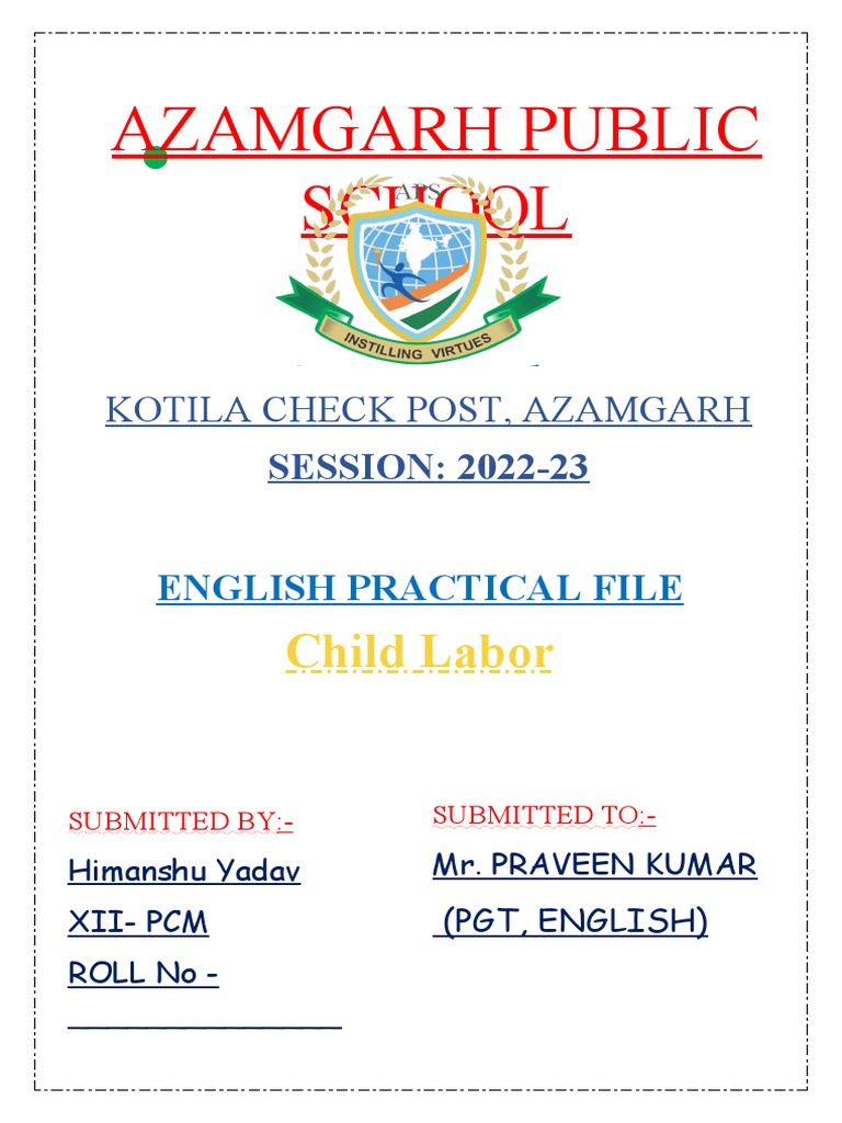 CHILD LABOR English Project | PDF | Child Labour | International Labour ...