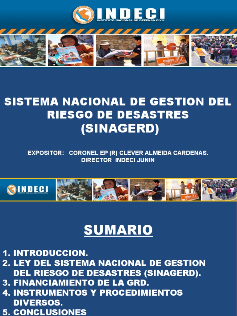 Exp. Ley Sinagerd | PDF | Estado de emergencia | Reducción de Desastres
