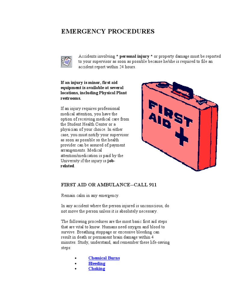 Emergency Procedures | First Aid | Clinical Medicine
