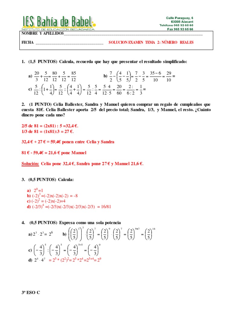 Sol Ex Tema2 3eso Babel | PDF