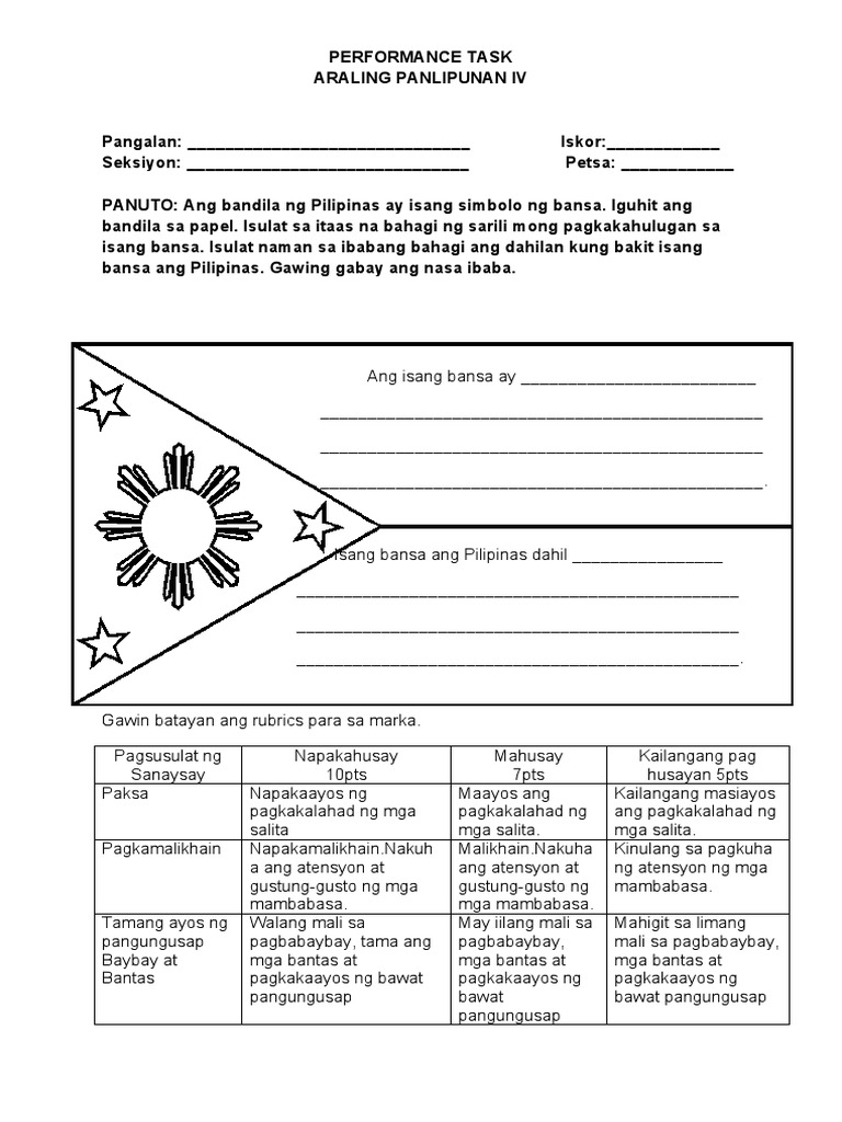 Performance Task Ap 4 | PDF