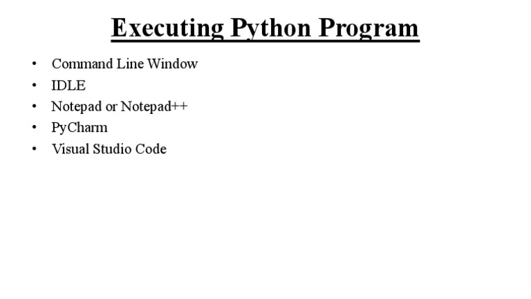 04 Executing Python Program Pdf