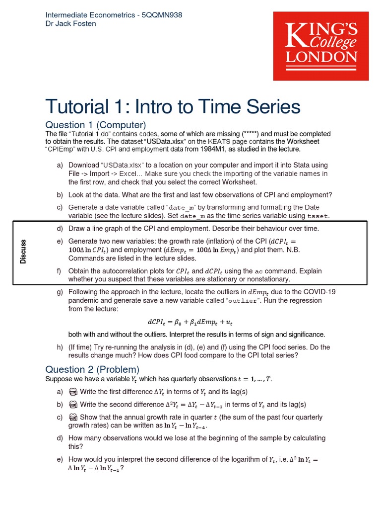 5QQMN938 - Tutorial 1 | PDF | Statistics | Scientific Method