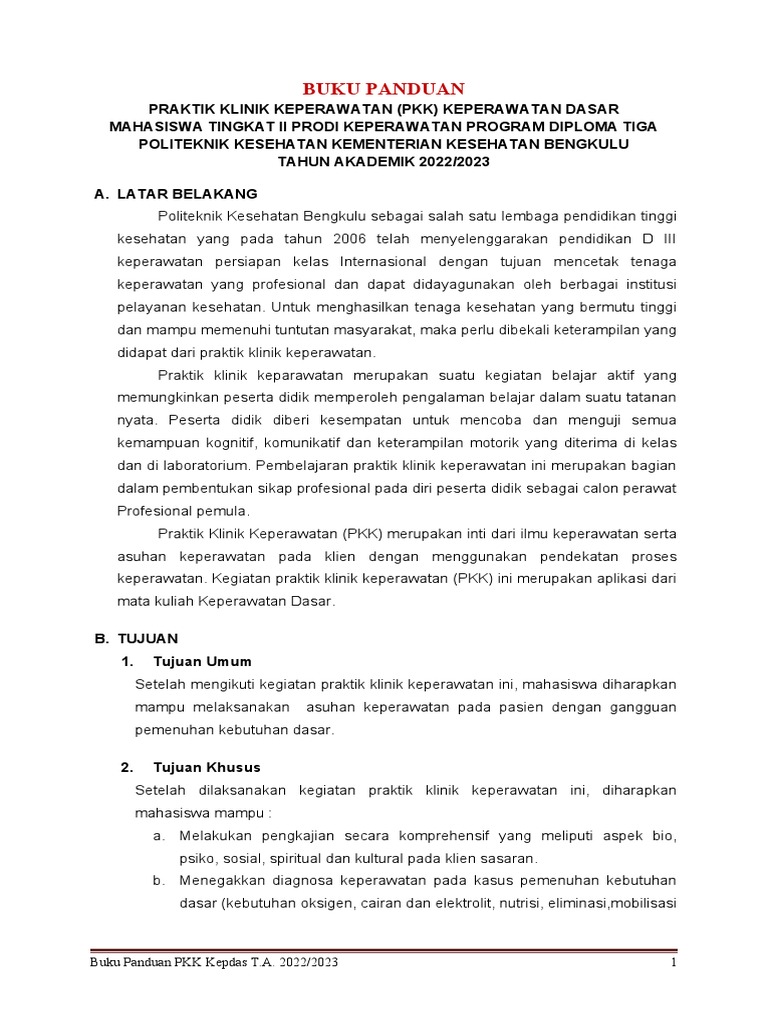 Buku Panduan PKK Kepdas 2223 | PDF