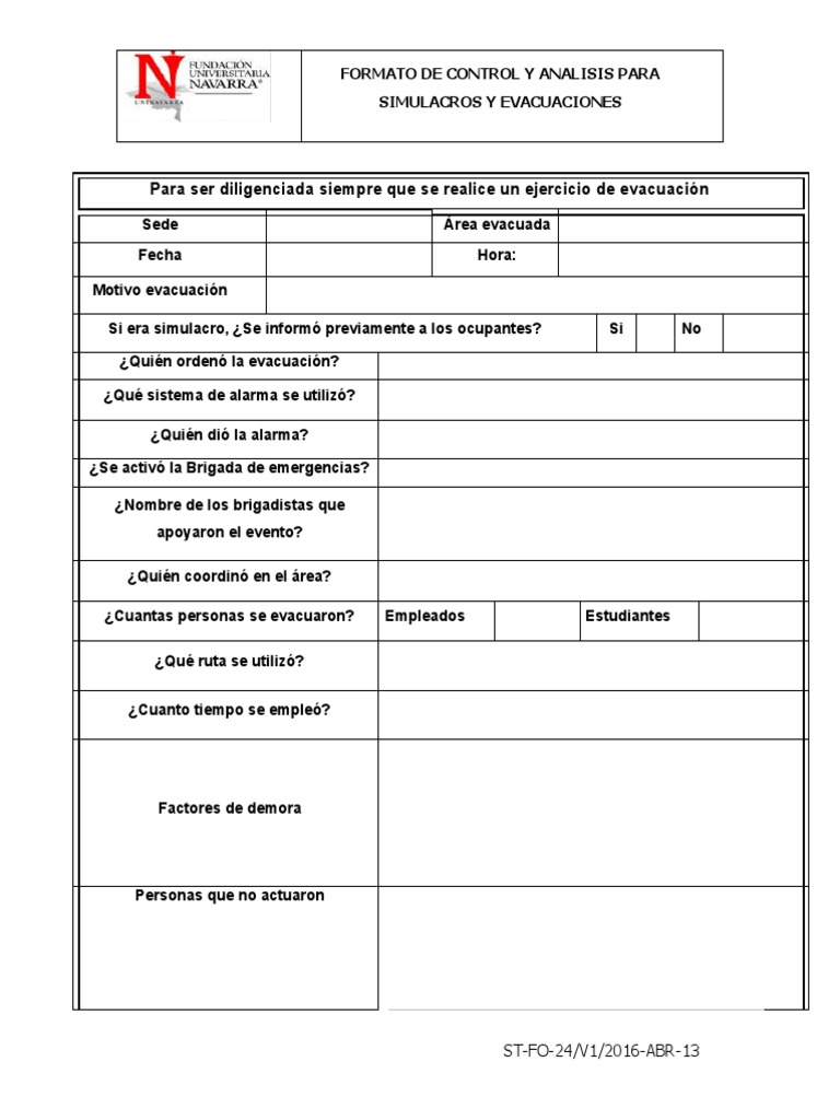 Formato Simulacro | PDF