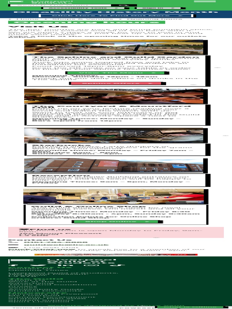 Opening Hours and Amenities Guide for the University of Liverpool ...