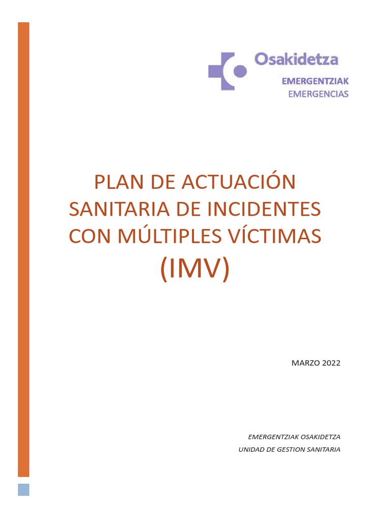 Plan Actuacion Sanitaria IMV | PDF
