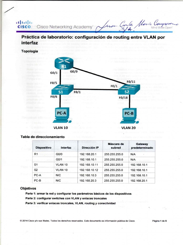 Configuracion de Routing Entre VLAN Por Interfaz | PDF