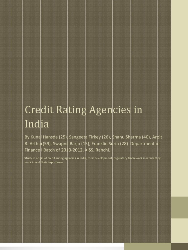 Credit Rating Report | PDF