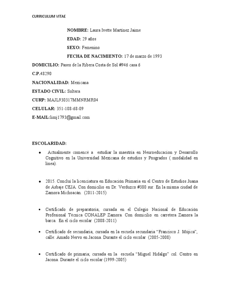 Curriculum Ivette | PDF | Bailes | Ballet