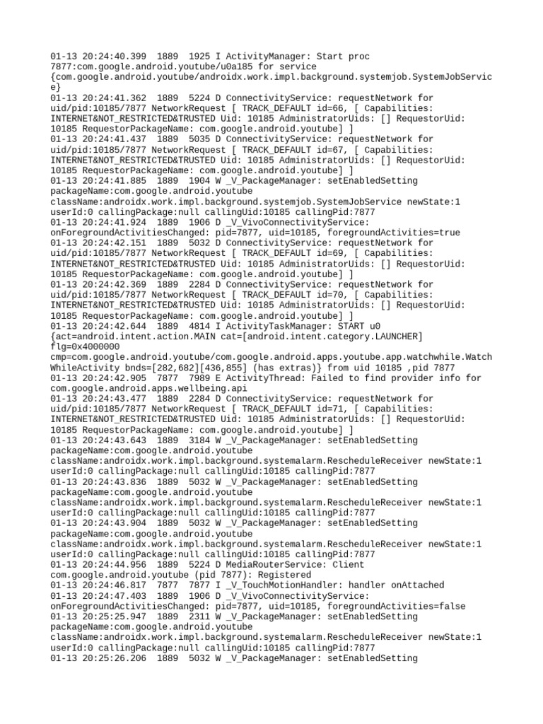 Log | PDF | Computer Architecture | Operating System Technology