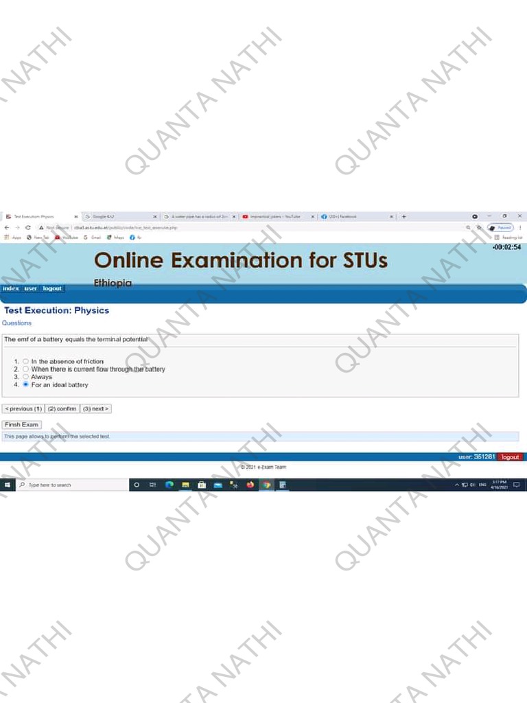 Physics Entrance Exam (Astu-Aastu) 2012-13 | PDF