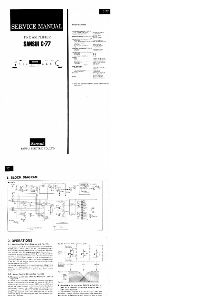 Dokumen - Tips - Sansui c77 Preamp | PDF