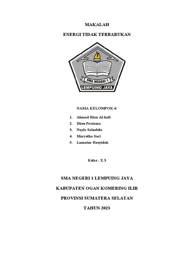 Energi Tidak Terbarukan | PDF Energi Tidak Terbarukan | PDF