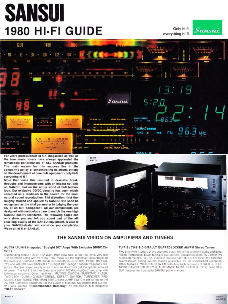 Everything Hi-Fi: Sansui 1980 Hi-Fi Guide Spotlights Top Amps and ...
