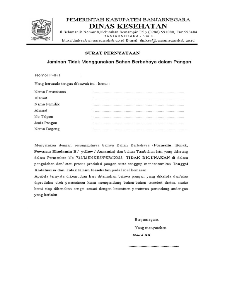 Berkas Permohonan P Irt | PDF