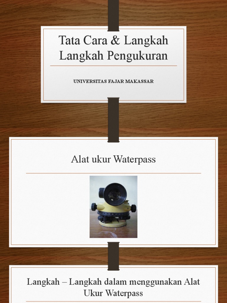 Tata Cara & Langkah Langkah Pengukuran Waterpass | PDF