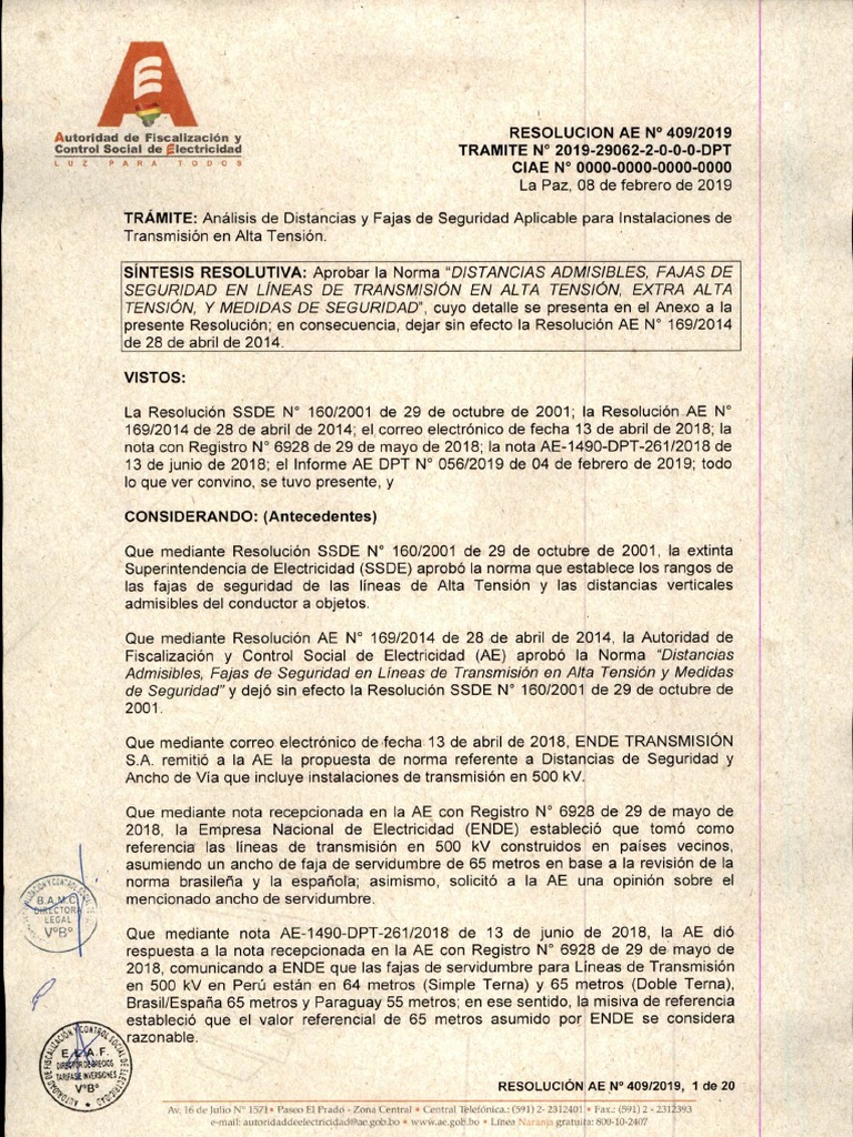 Normativa Boliviana AE | PDF