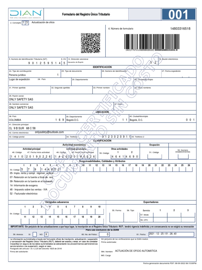 Rut 06-09-2022 | PDF | Gobierno | Economias