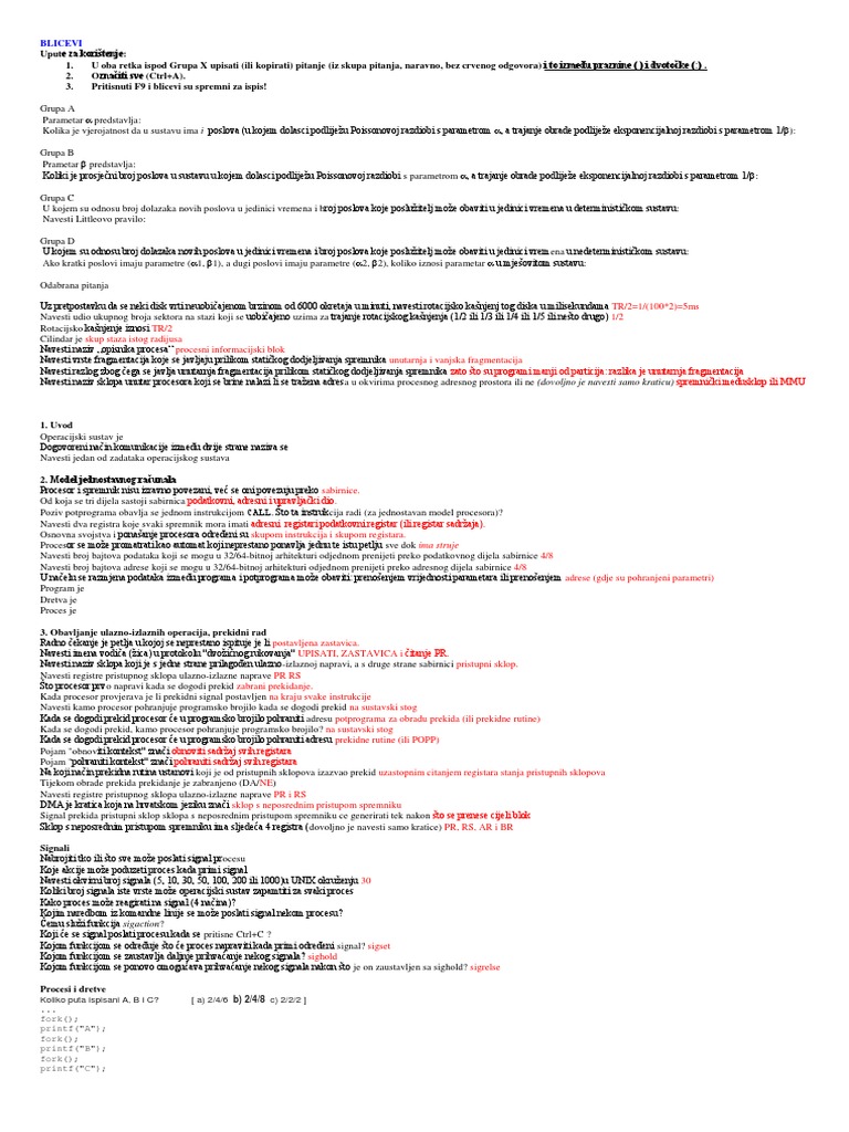 OS Teorija ULTIMATE-blic | PDF